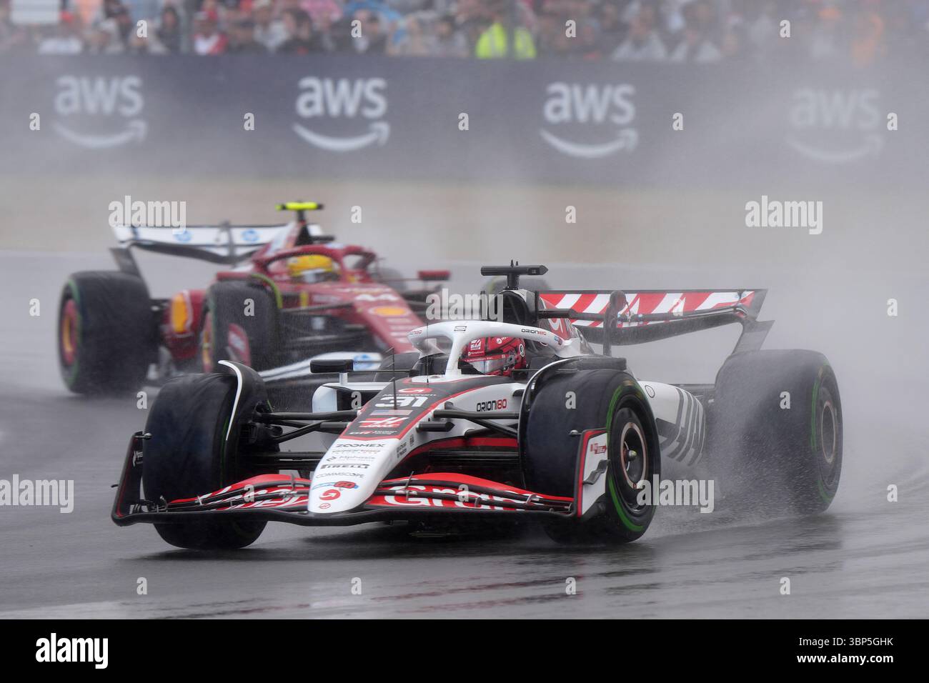 Haas driver Esteban Ocon during the British Grand Prix at Silverstone ...