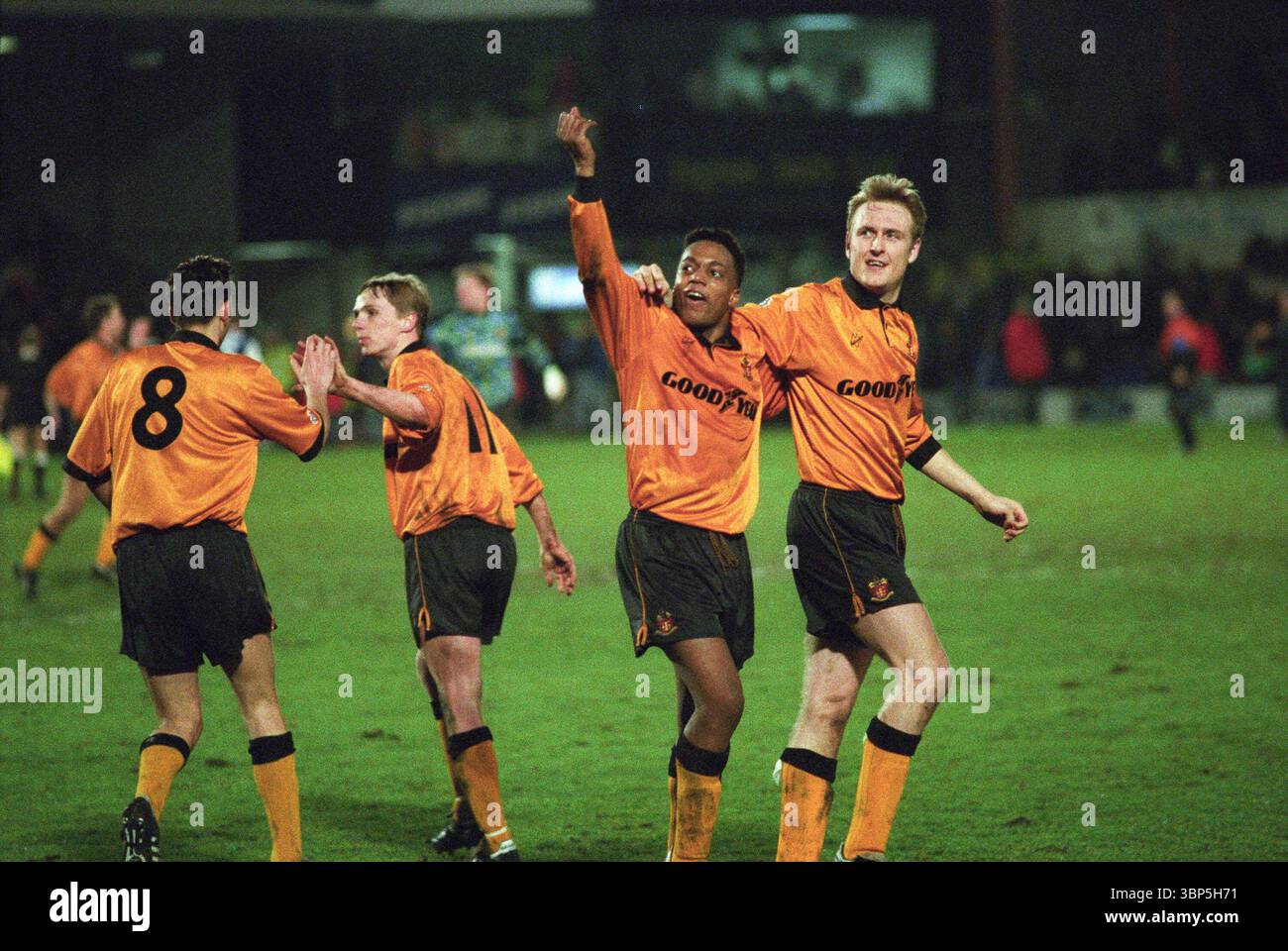 IPSWICH V WOLVES AT PORTMAN ROAD 2/3/94 1-2 Celebrating Darren Ferguson ...