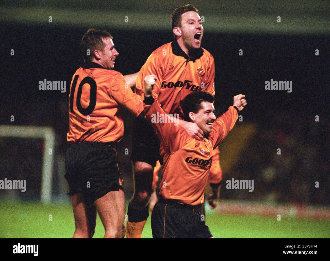 IPSWICH V WOLVES AT PORTMAN ROAD 2/3/94 1-2 Andy Thompson and Robbie ...