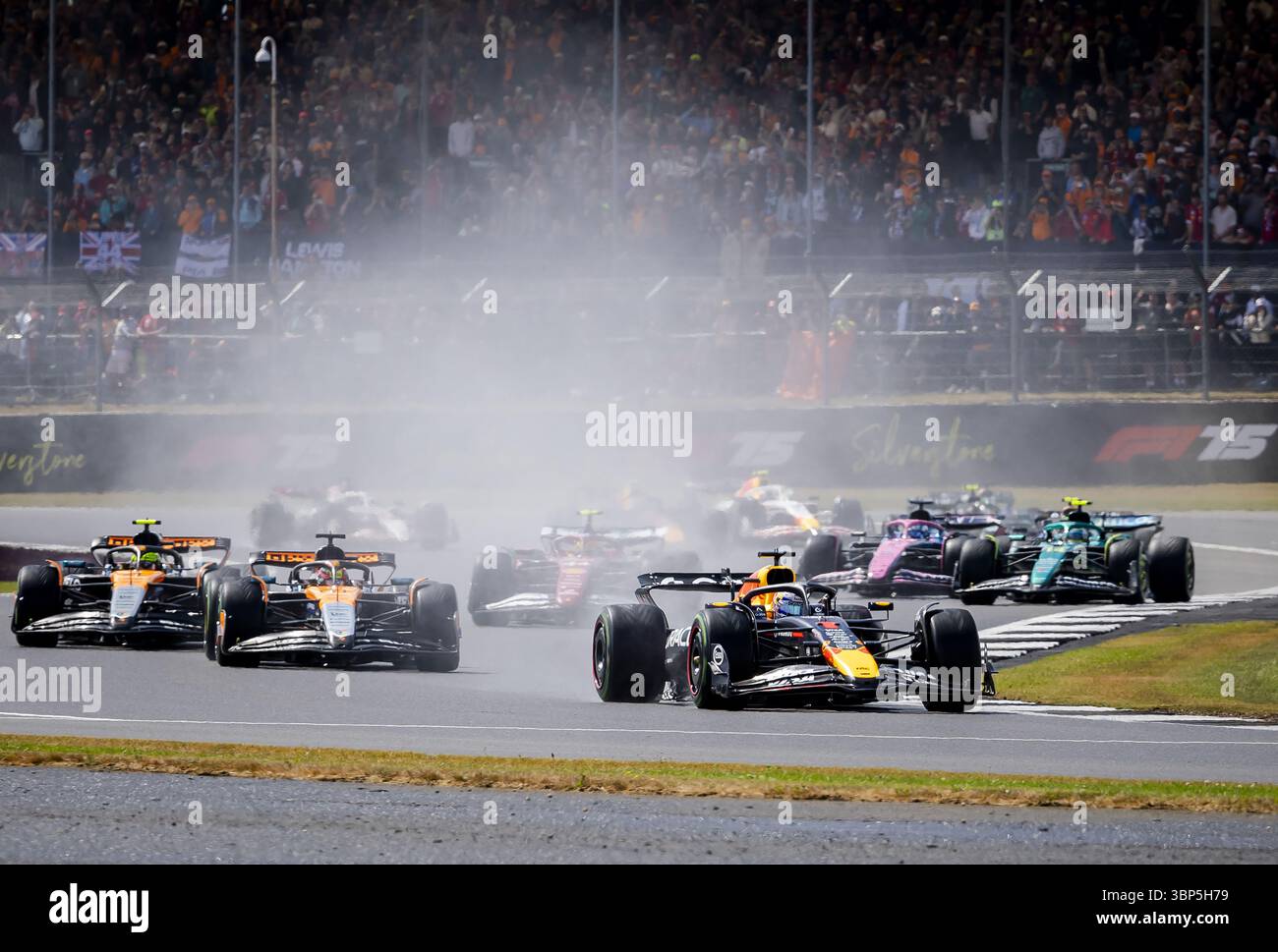 SILVERSTONE - Max Verstappen (Red Bull Racing) on the Silverstone ...