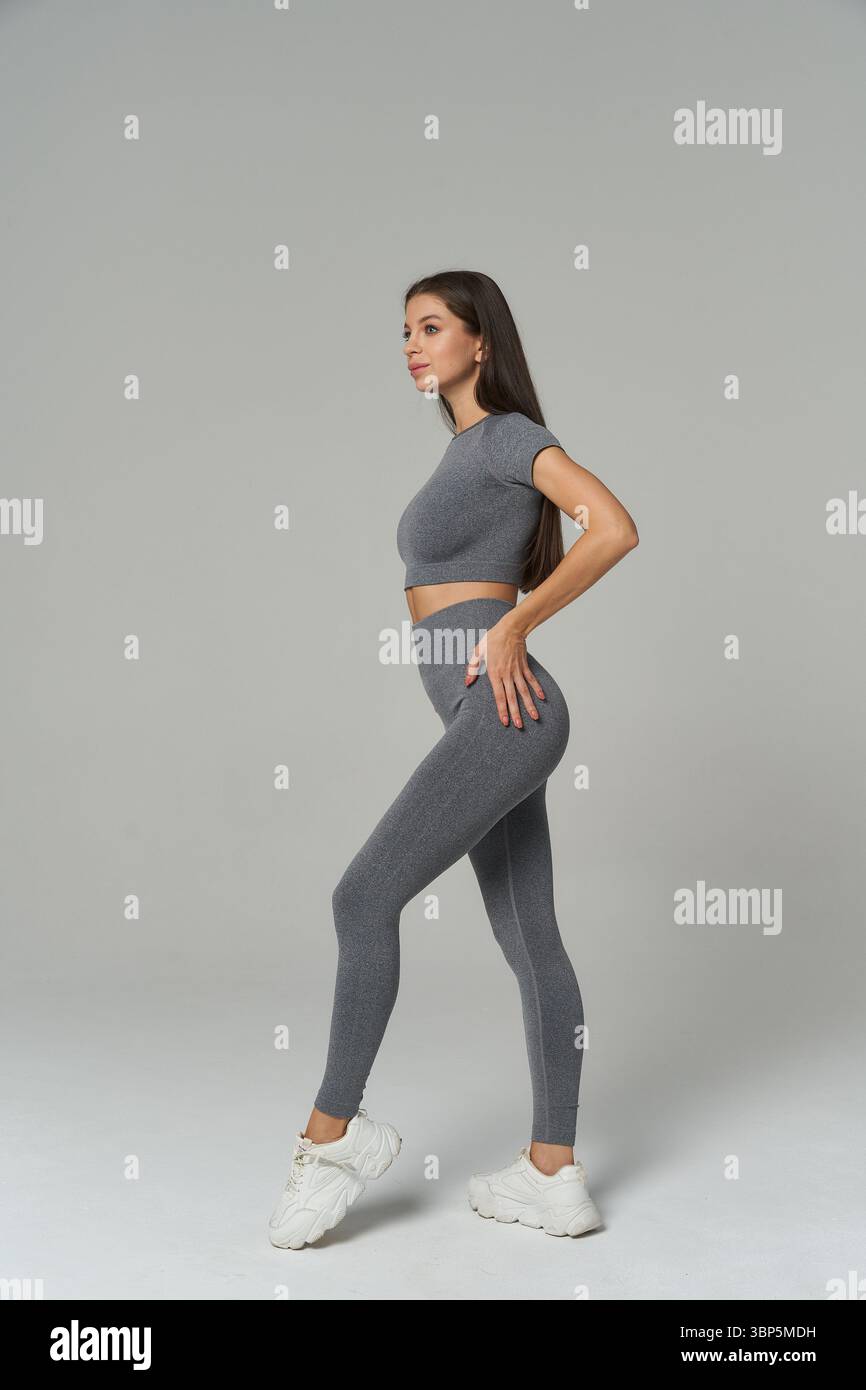 Silhouette fit female athlete showing hi-res stock photography and ...