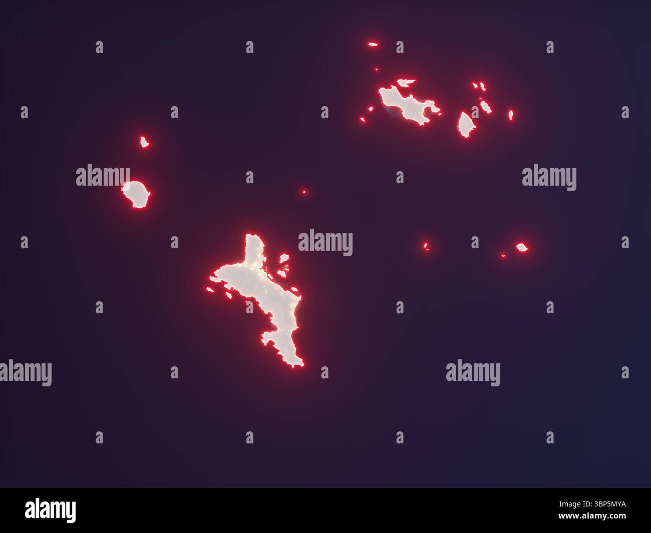 Seychelles map highlighted in hi-res stock photography and images - Alamy