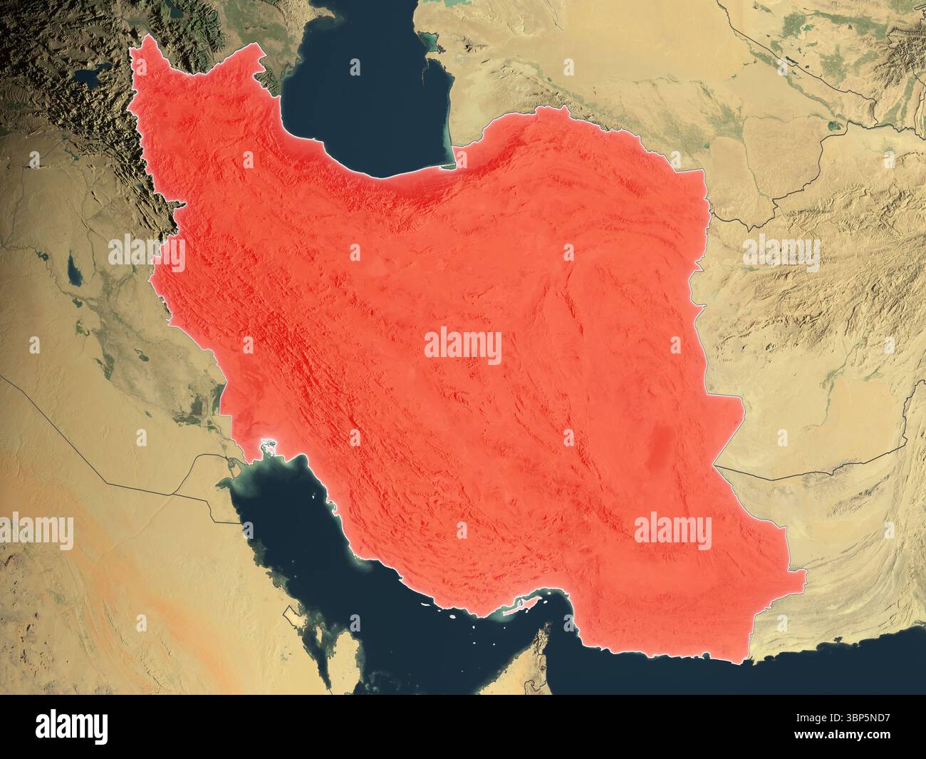 Map of iran satellite hi-res stock photography and images - Alamy