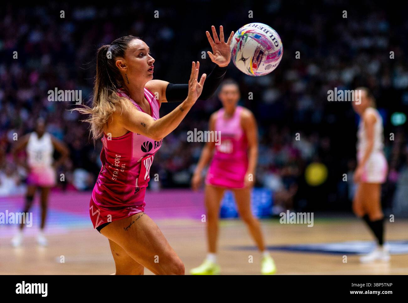 London Pulse's Alicia Scholes in action during the Netball Super League ...