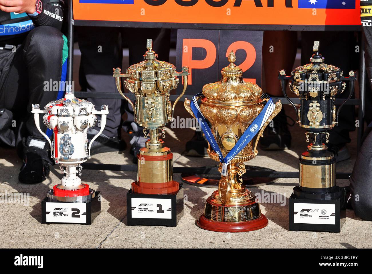 Silverstone, UK. 06th July, 2025. McLaren's ravce trophies. 06.07.2025 ...