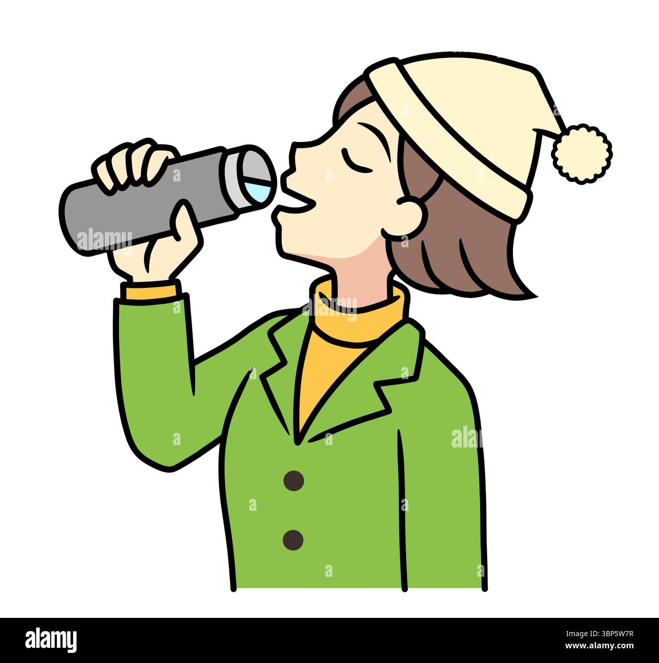 Illustration drawing woman drinking water Cut Out Stock Images ...