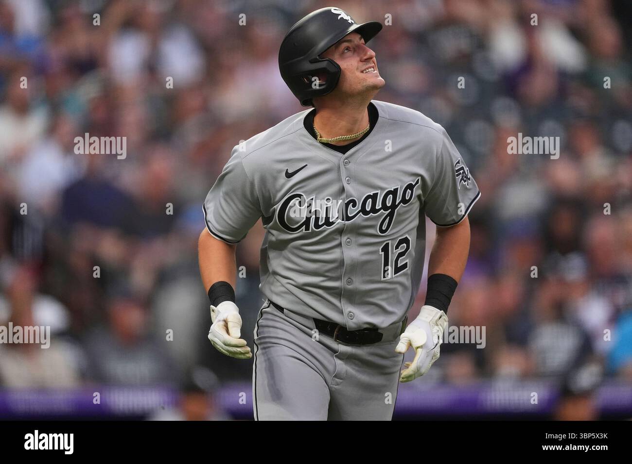 Chicago White Sox shortstop Colson Montgomery (12) in the first inning ...