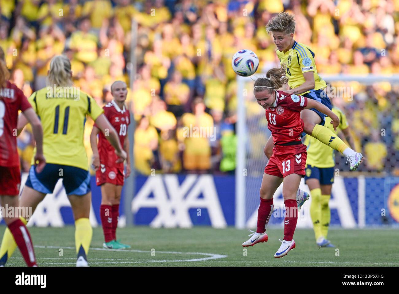 Lina Hurtig (8) of Sweden and Josefine Hasbo (13) of Denmark pictured ...
