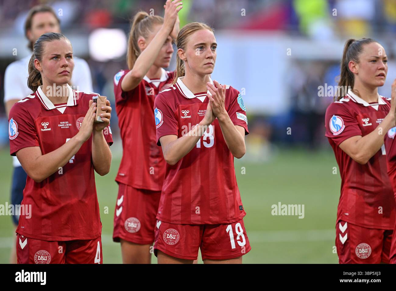 Emma Faerge (4) of Denmark and Sara Holmgaard (18) of Denmark pictured ...