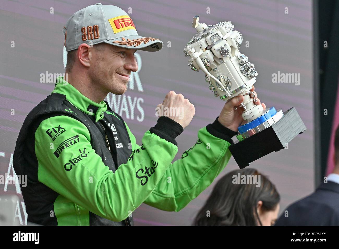 NORTHAMPTON, ENGLAND - JULY 6: Nico Hulkenberg of Germany and Stake F1 ...