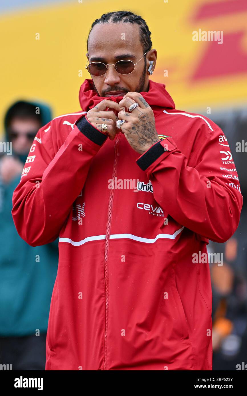 NORTHAMPTON, ENGLAND - JULY 6: Lewis Hamilton of Great Britain and ...