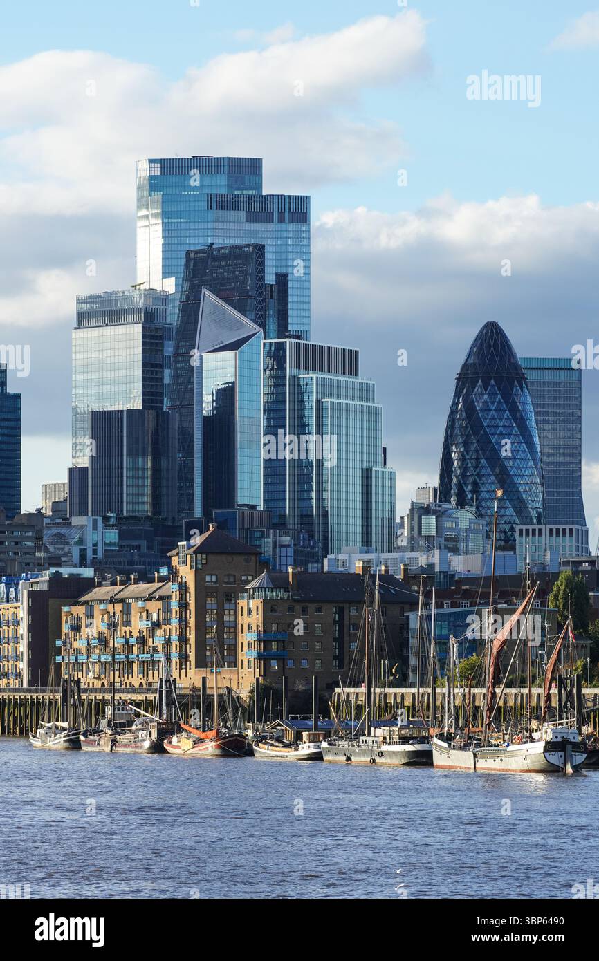 The City of London skyscrapers, The Square Mile business district in ...