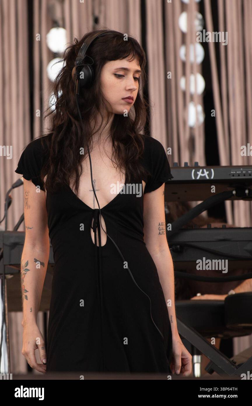 London, England. 6th July 2025. Clairo performs for the second night supporting Sabrina ...