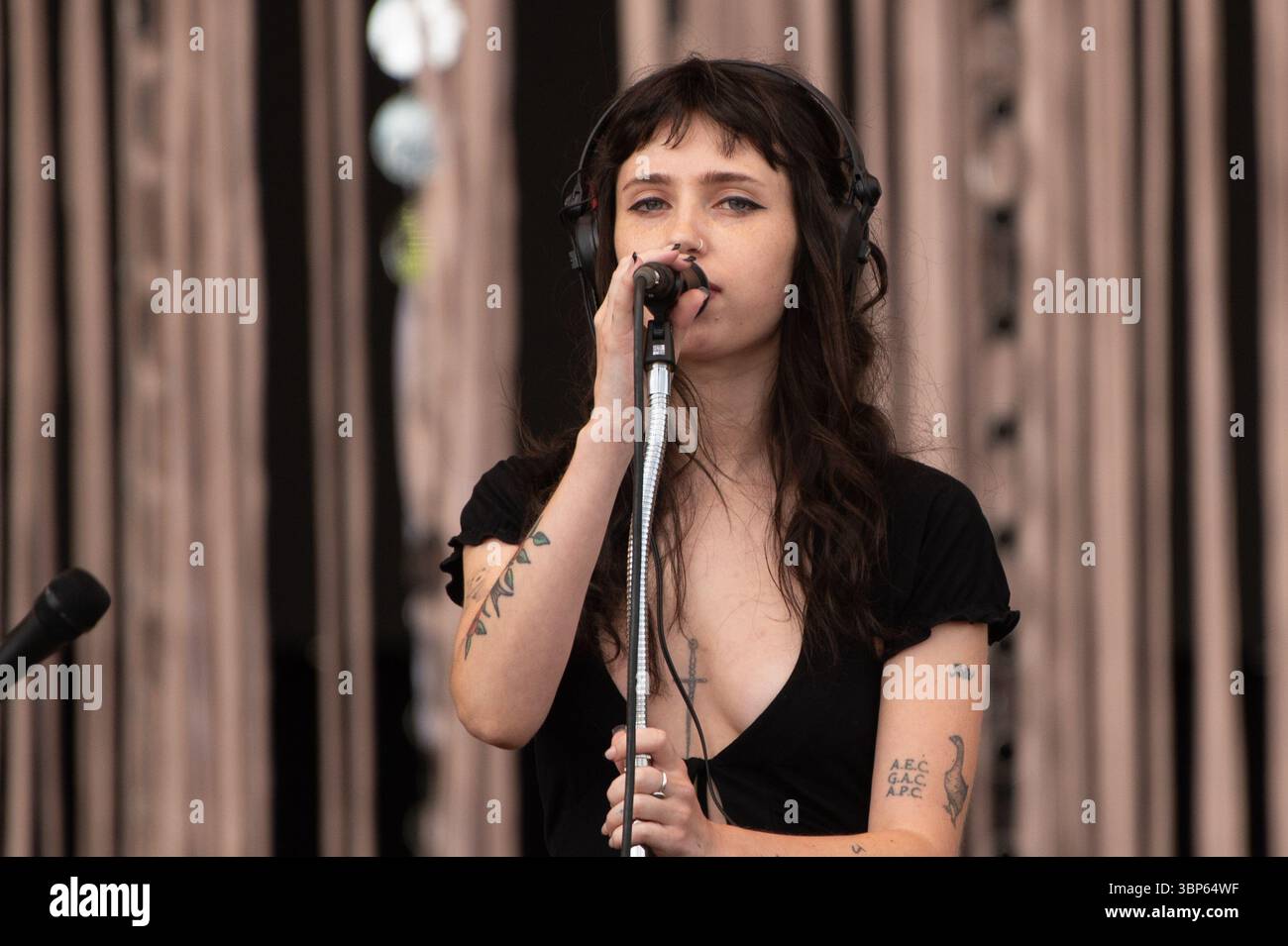 London, England. 6th July 2025. Clairo performs for the second night supporting Sabrina ...