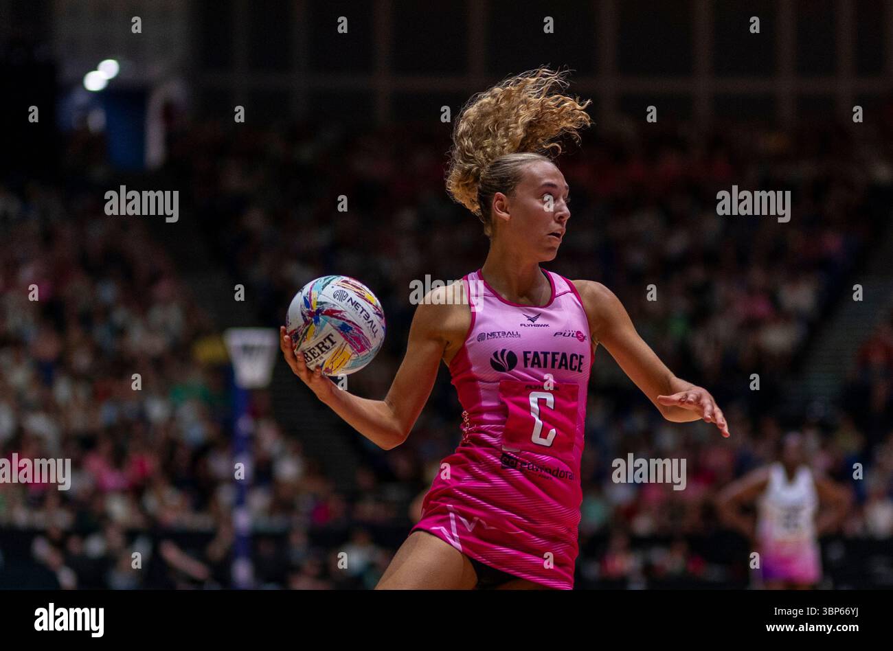 London Pulse's Gracie Smith in action during the Netball Super League ...
