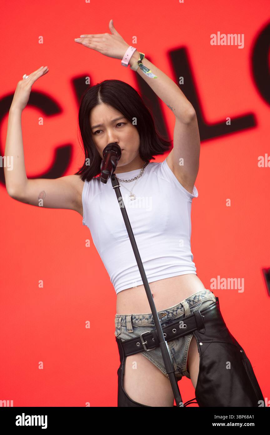 London, England. 6th July 2025. Chloe Qisha performs on the Rainbow ...