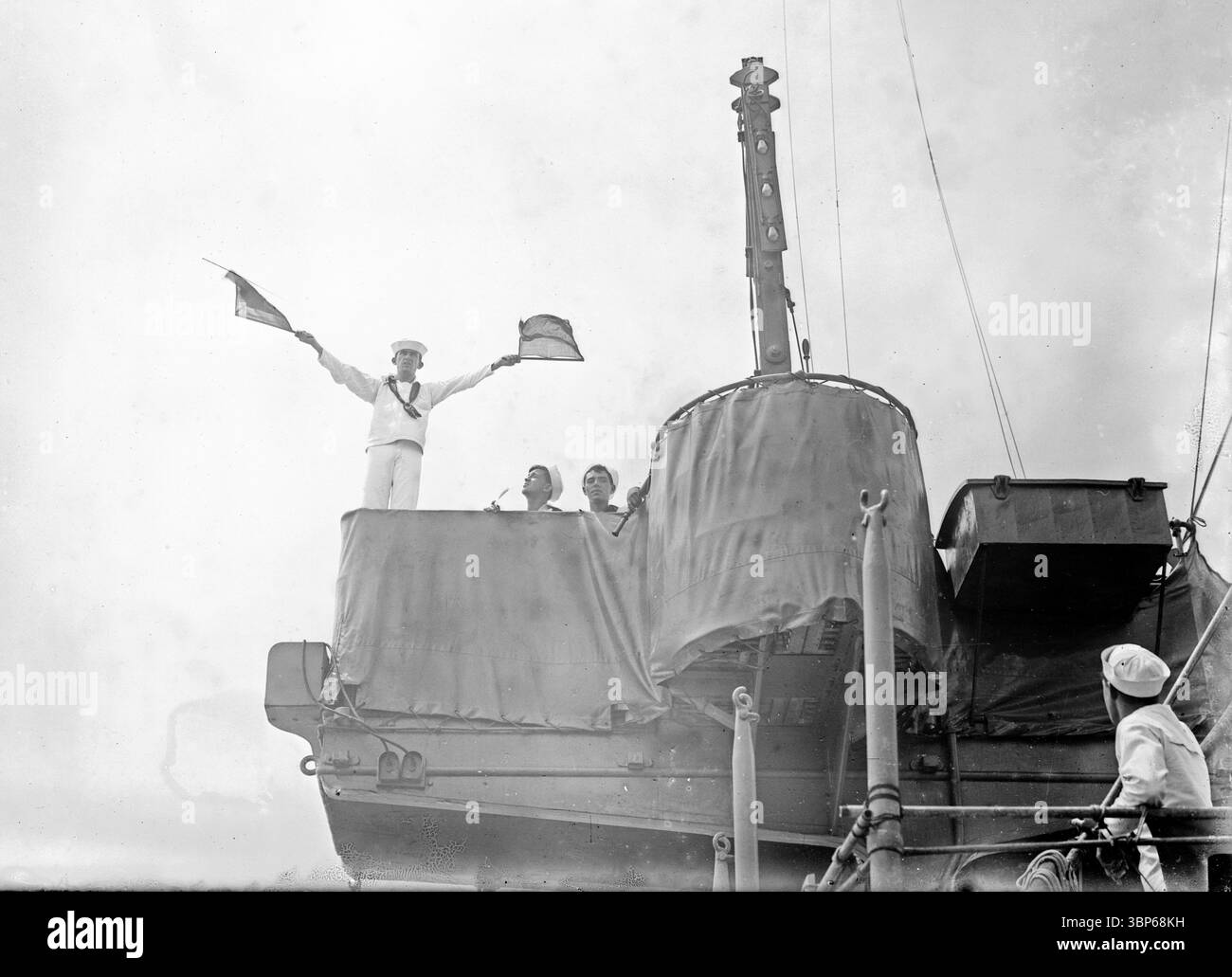 Semaphore flag signaling, Sailors semaphore flag signalling. America ...