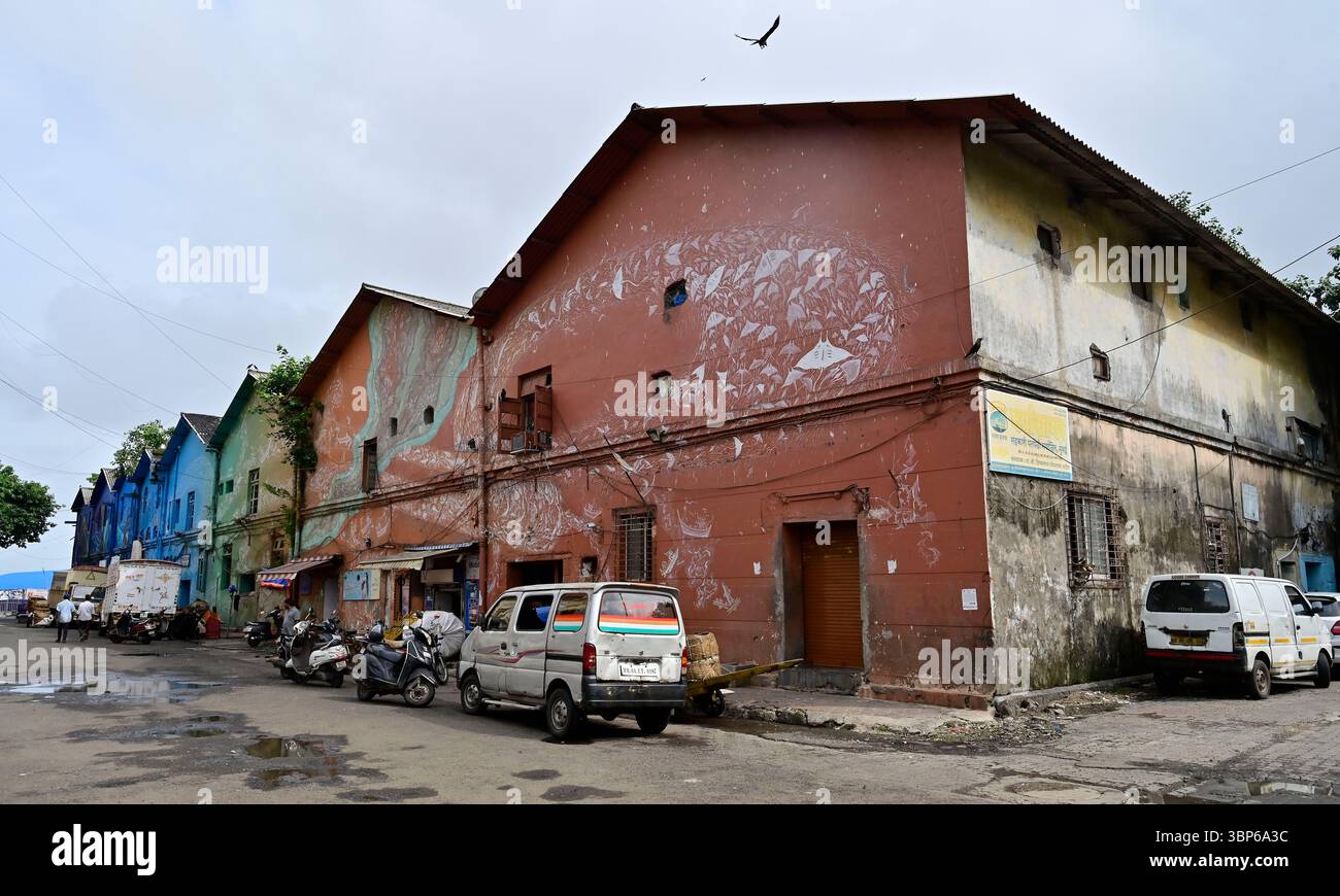 MUMBAI, INDIA - JULY 4: Godown at Sassoon Dock, at Colaba on July 4 ...