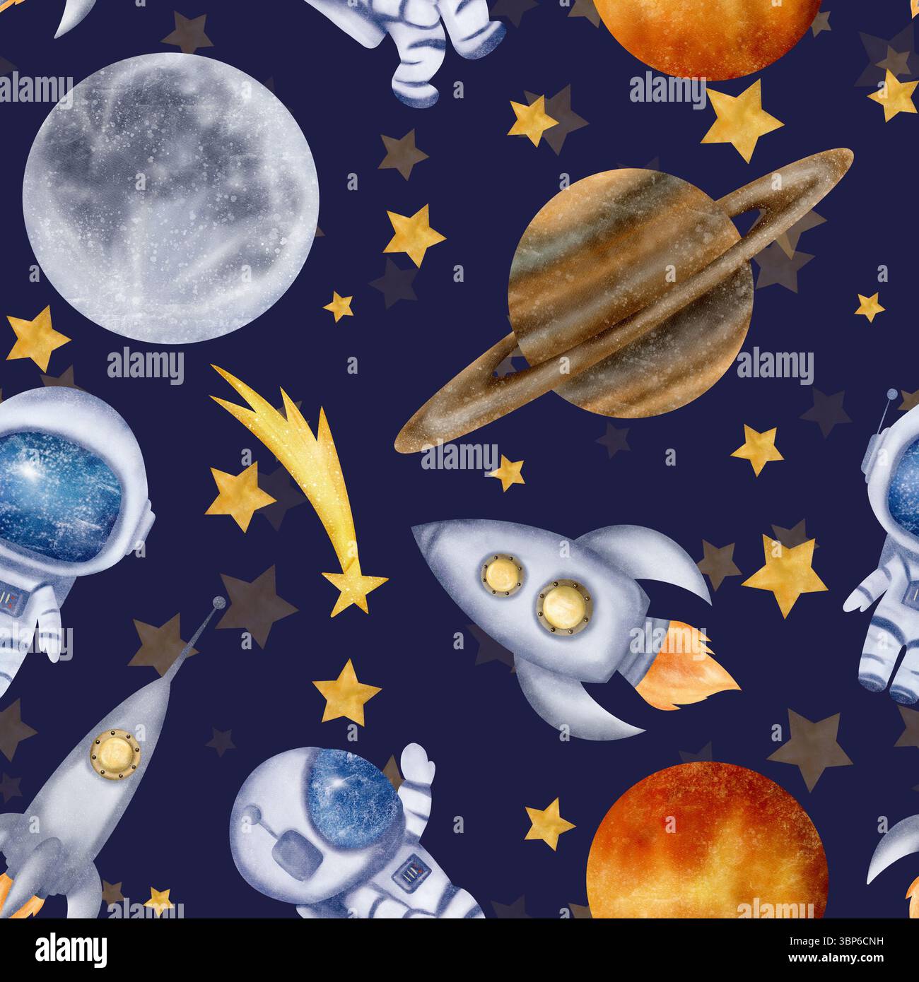 Astronaut, cosmonaut, space rockets, spaceships, moon, stars, Venus ...