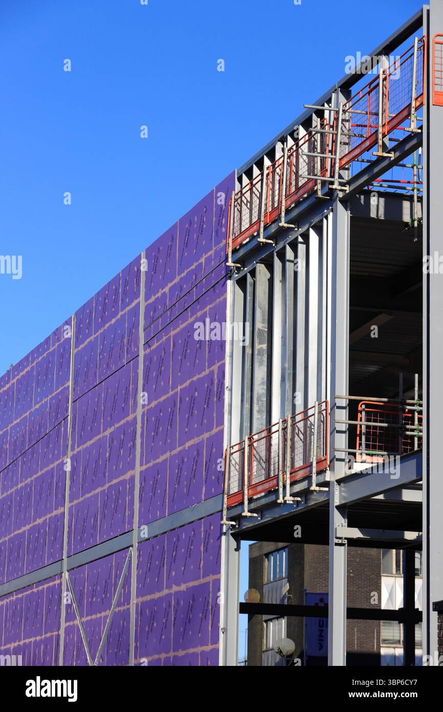 Radcliffe hub project steel skeleton frame, secondary steel frame and ...