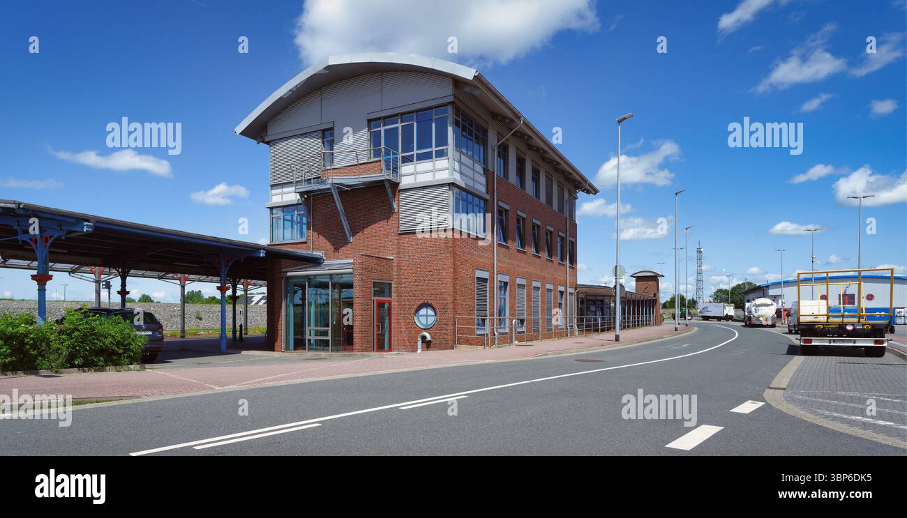 Emden, Germany July 03 2025: The building of the Emden Außenhafen ...