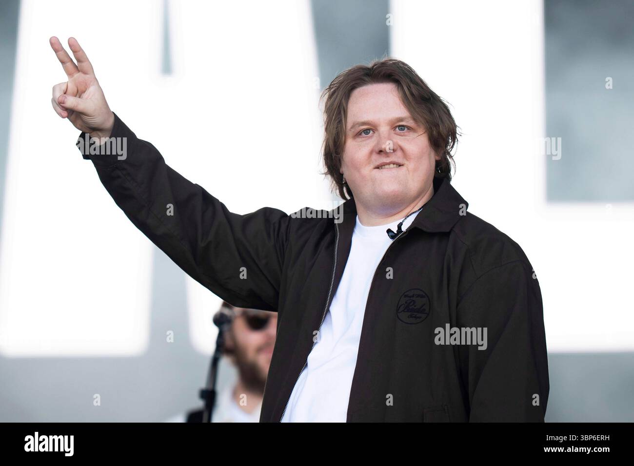 Lewis Capaldi performs during the Glastonbury Festival in Worthy Farm ...