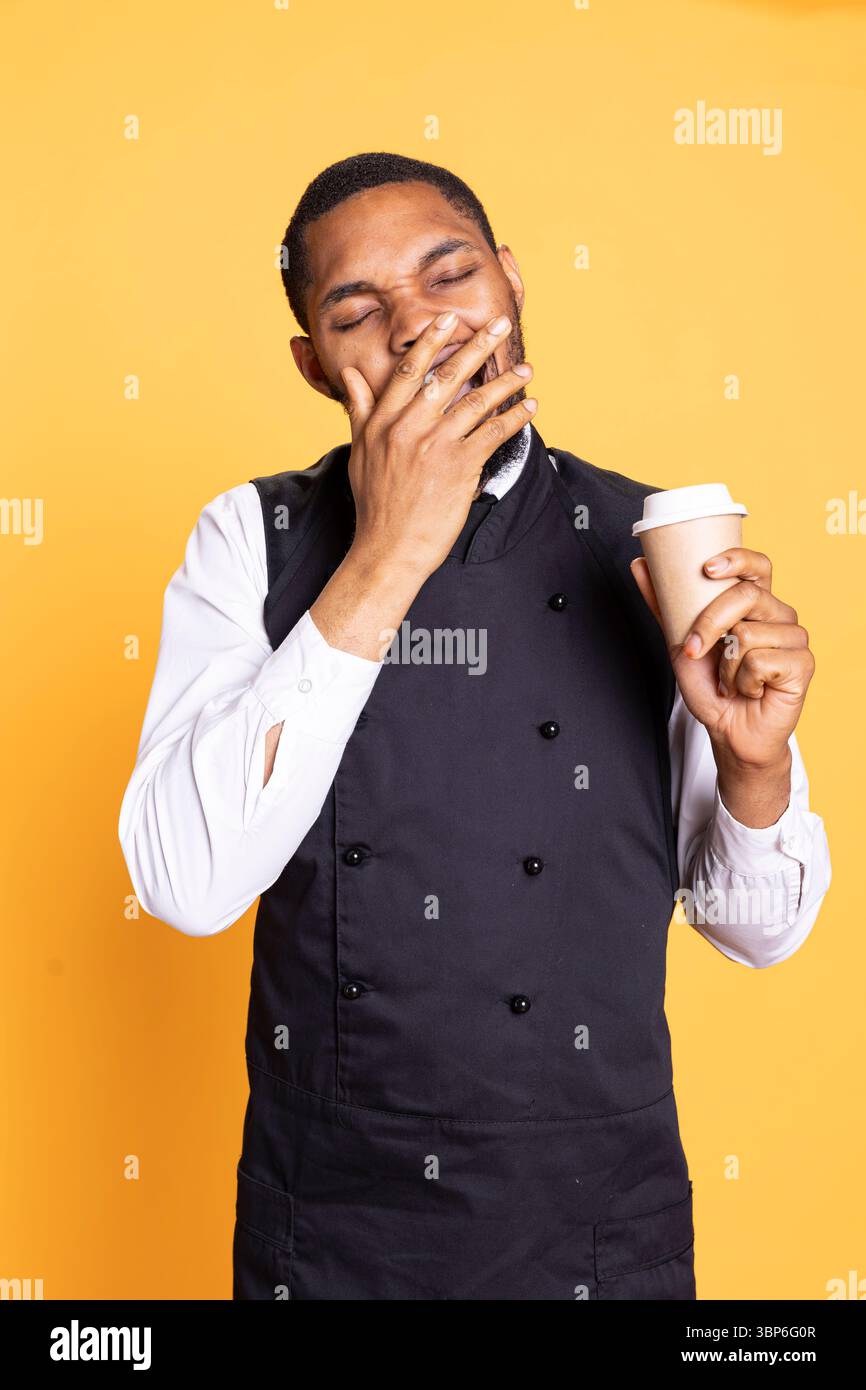Overworked waiter apron uniform hi-res stock photography and images - Alamy