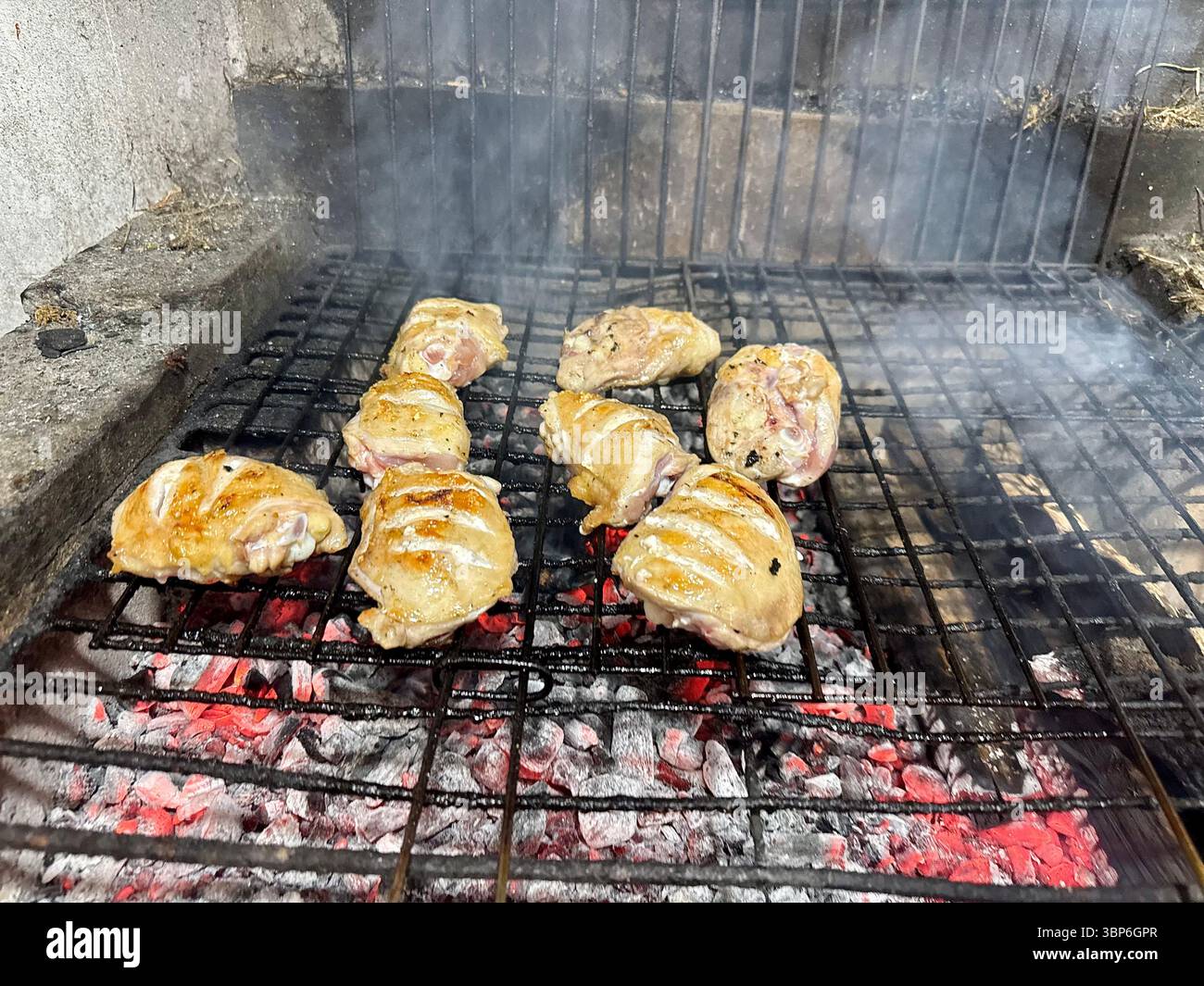 Barbecue meat on fire smartphone stock photos and images - Alamy