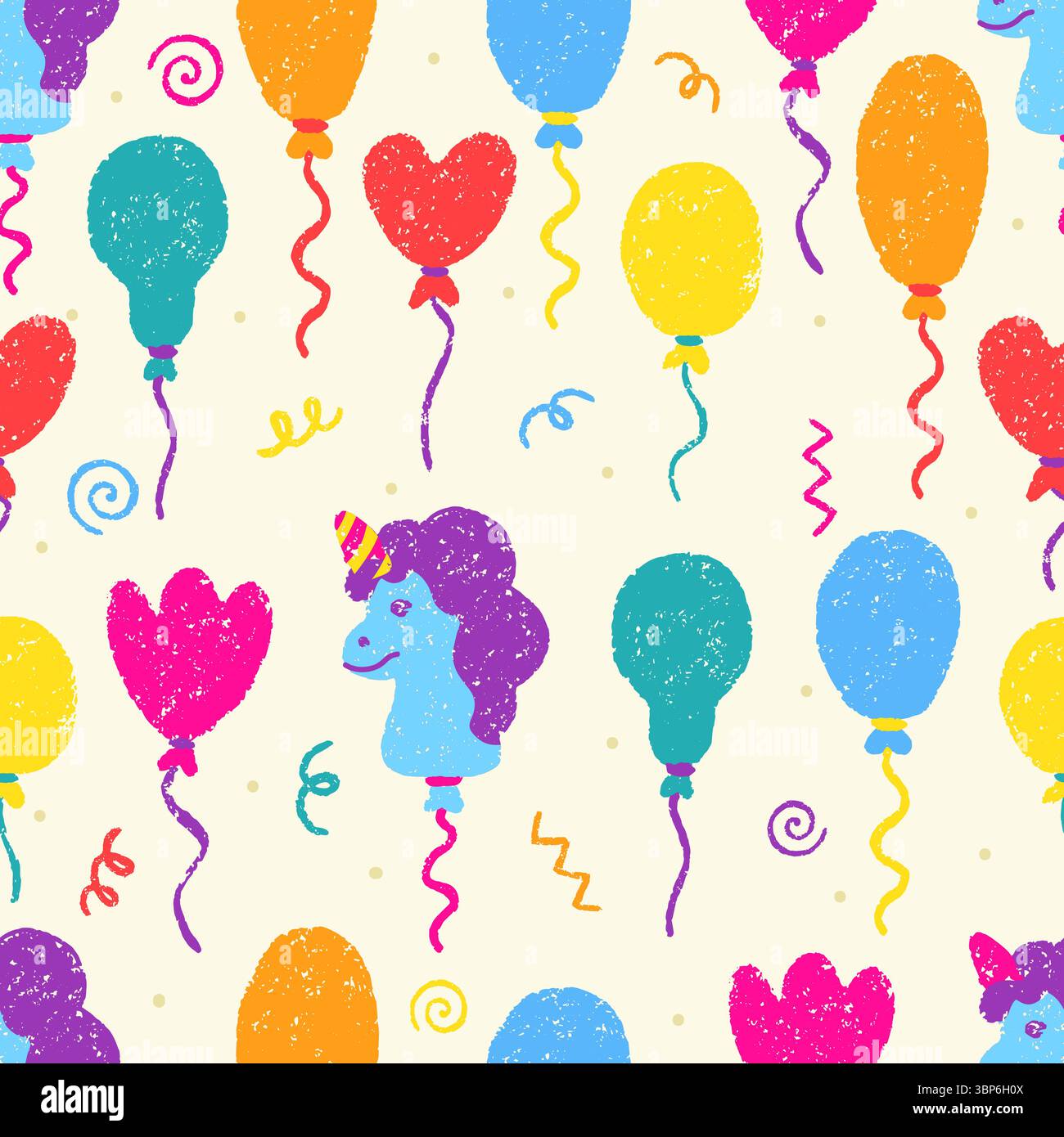 Colorful unicorn balloon decoration Stock Vector Images - Alamy