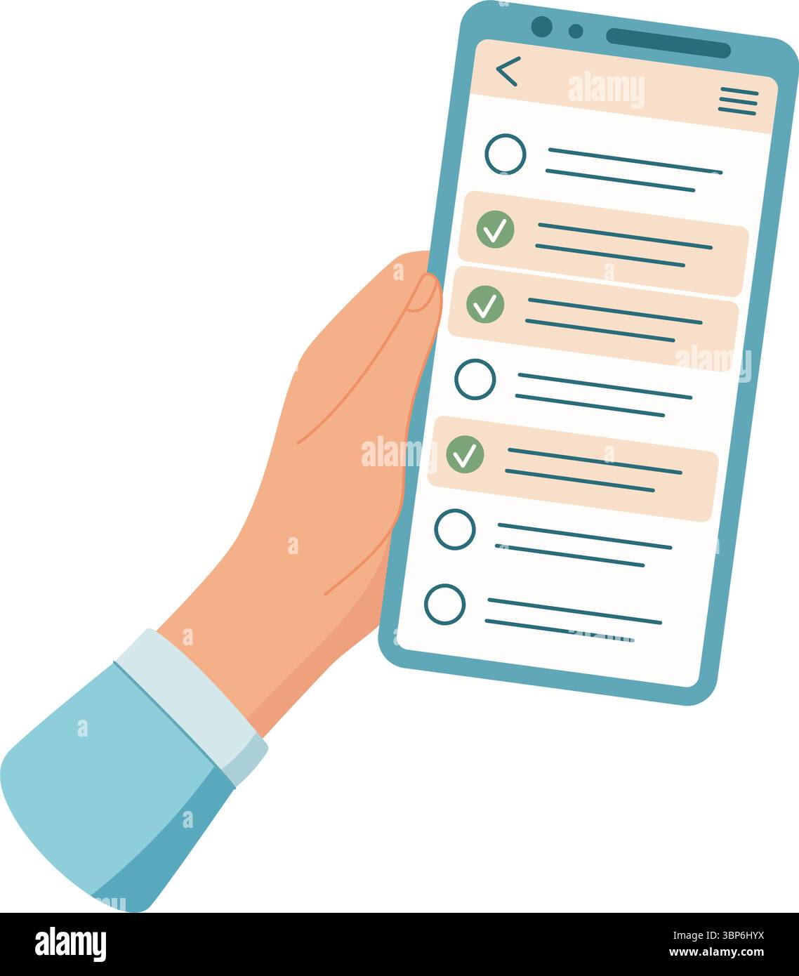 Phone in hand thumb Stock Vector Images - Alamy