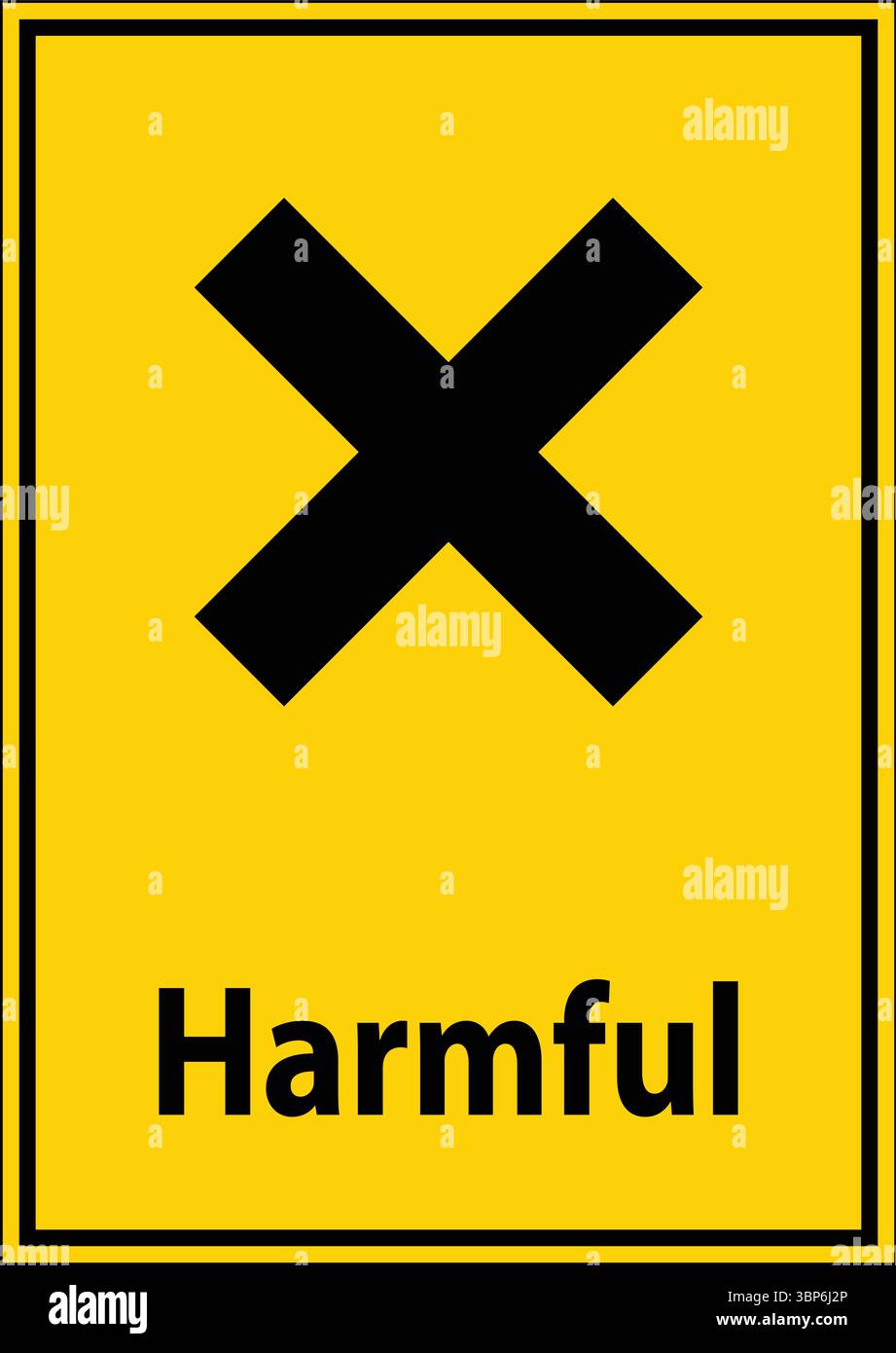 This image features a bold yellow warning sign with a black cross ...