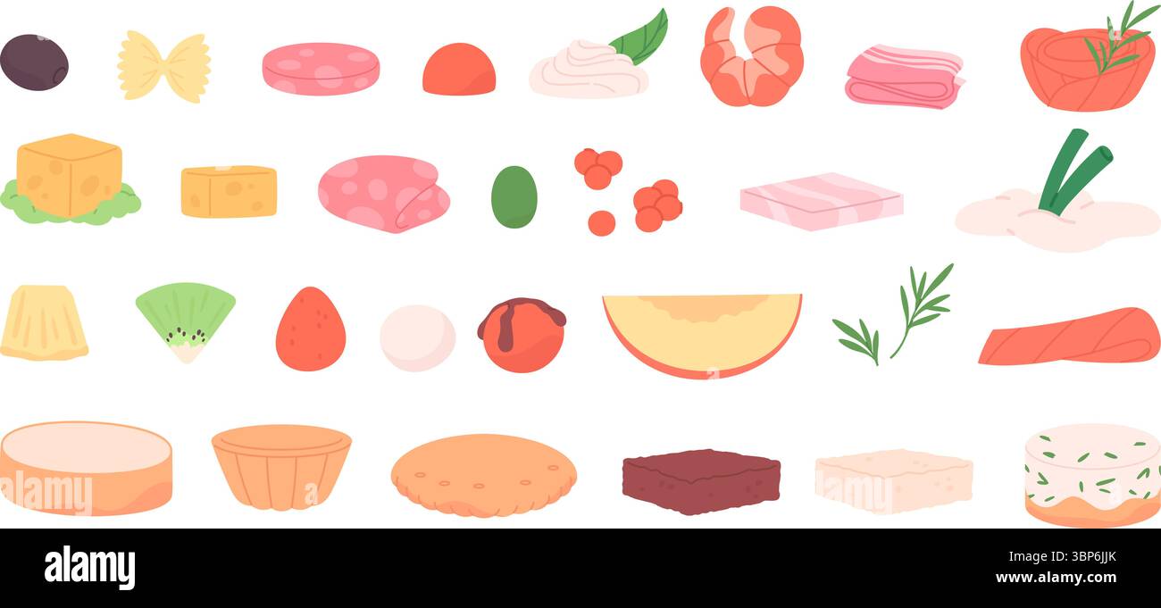 Festive food canape fruits Stock Vector Images - Alamy