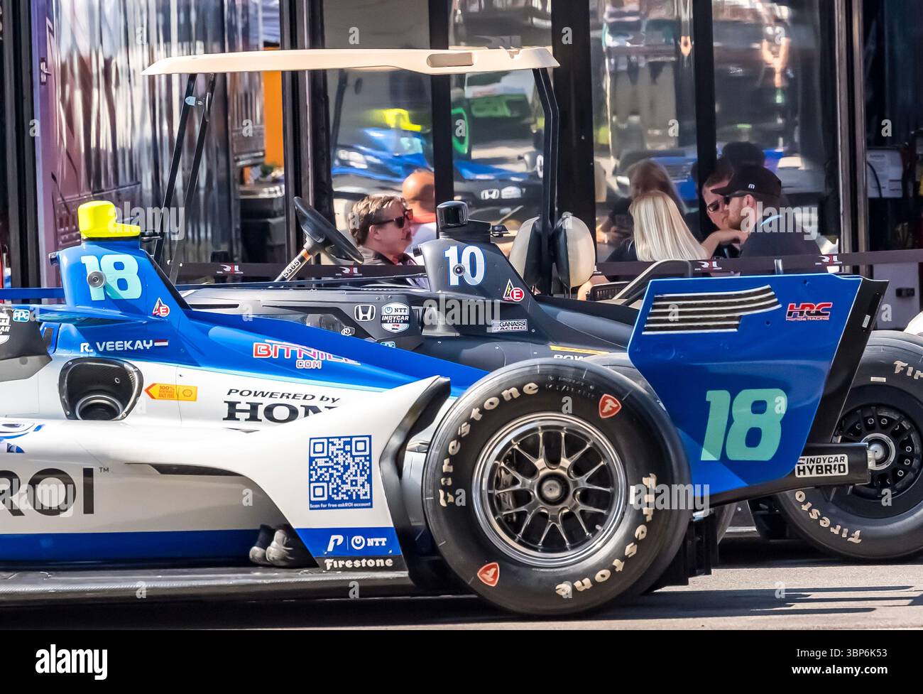 Lexington, OH USA - July 05, 2025: Crew members of Chip Ganassi Racing ...