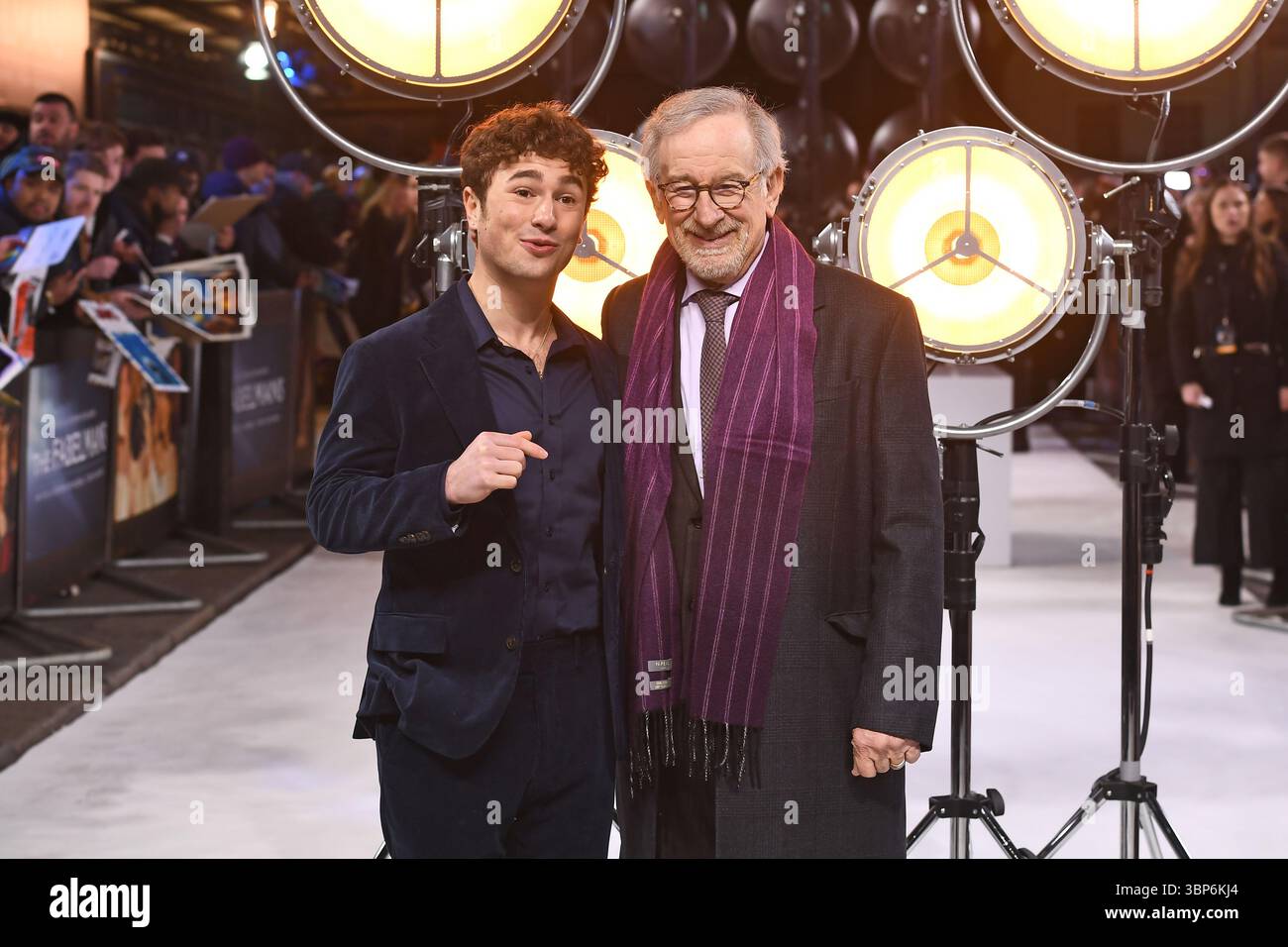 LONDON, ENGLAND - JANUARY 18: Gabriel LaBelle and Steven Spielberg ...