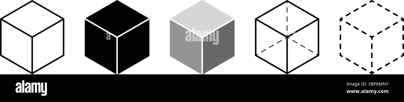 Cube shapes silhouettes in hi-res stock photography and images - Alamy