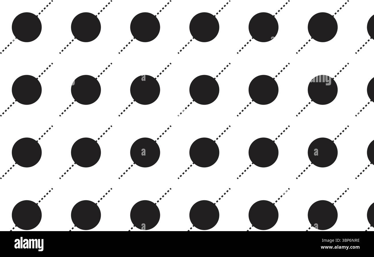 Big black oval dot seamless pattern on white background for print Stock ...