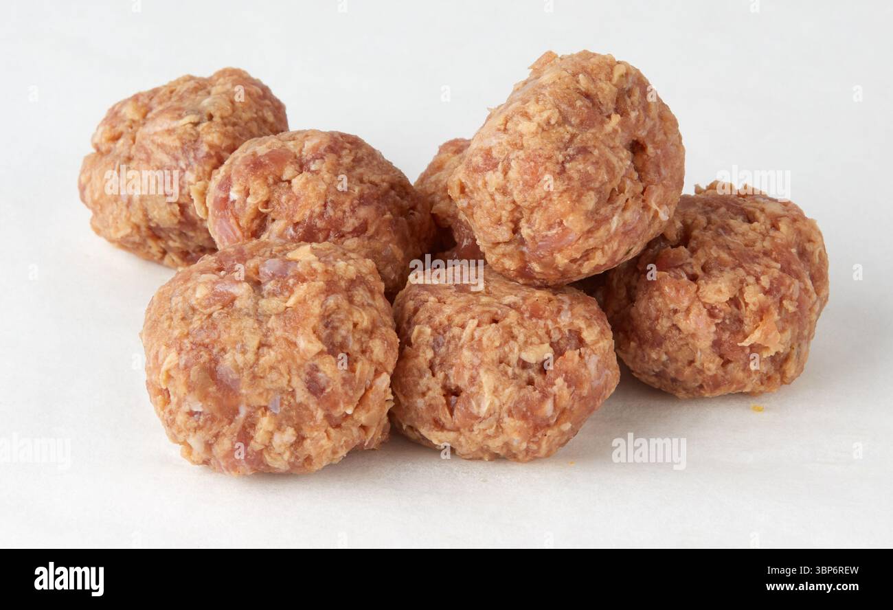 chicken ground beef, compressed into round cubes isolated nature ...