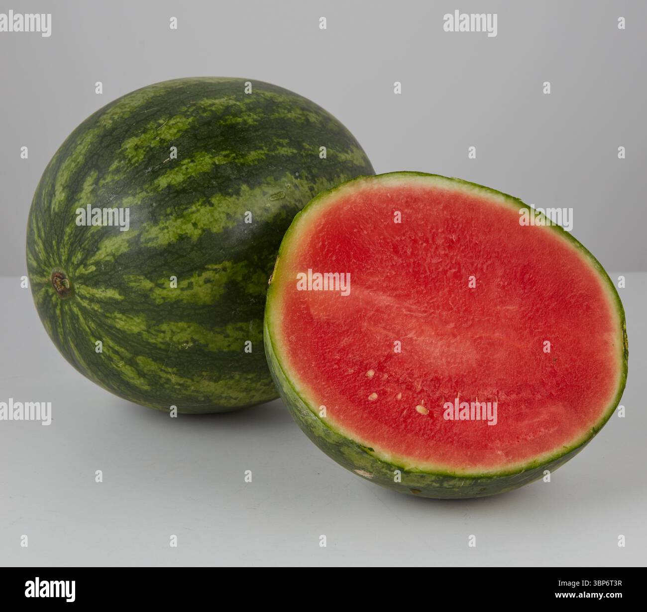 fresh watermelon halves isolated nature background with clipping path ...