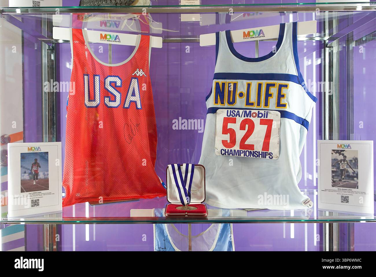 2025/07/06, Tokyo, a Tricot Display of Carl Lewis (USA) and Willie ...