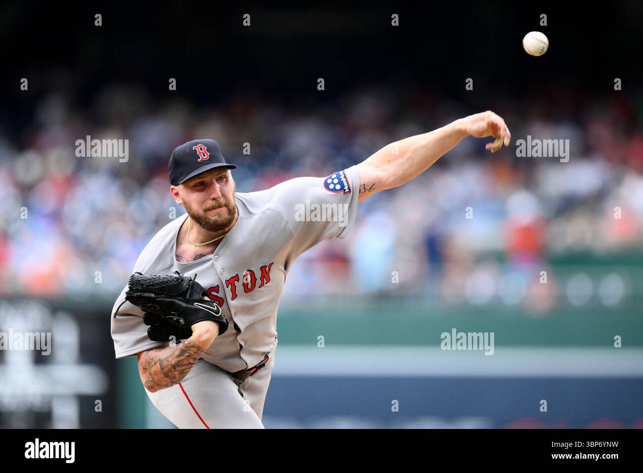 Boston Red Sox starting pitcher Garrett Crochet (35) in action during a ...