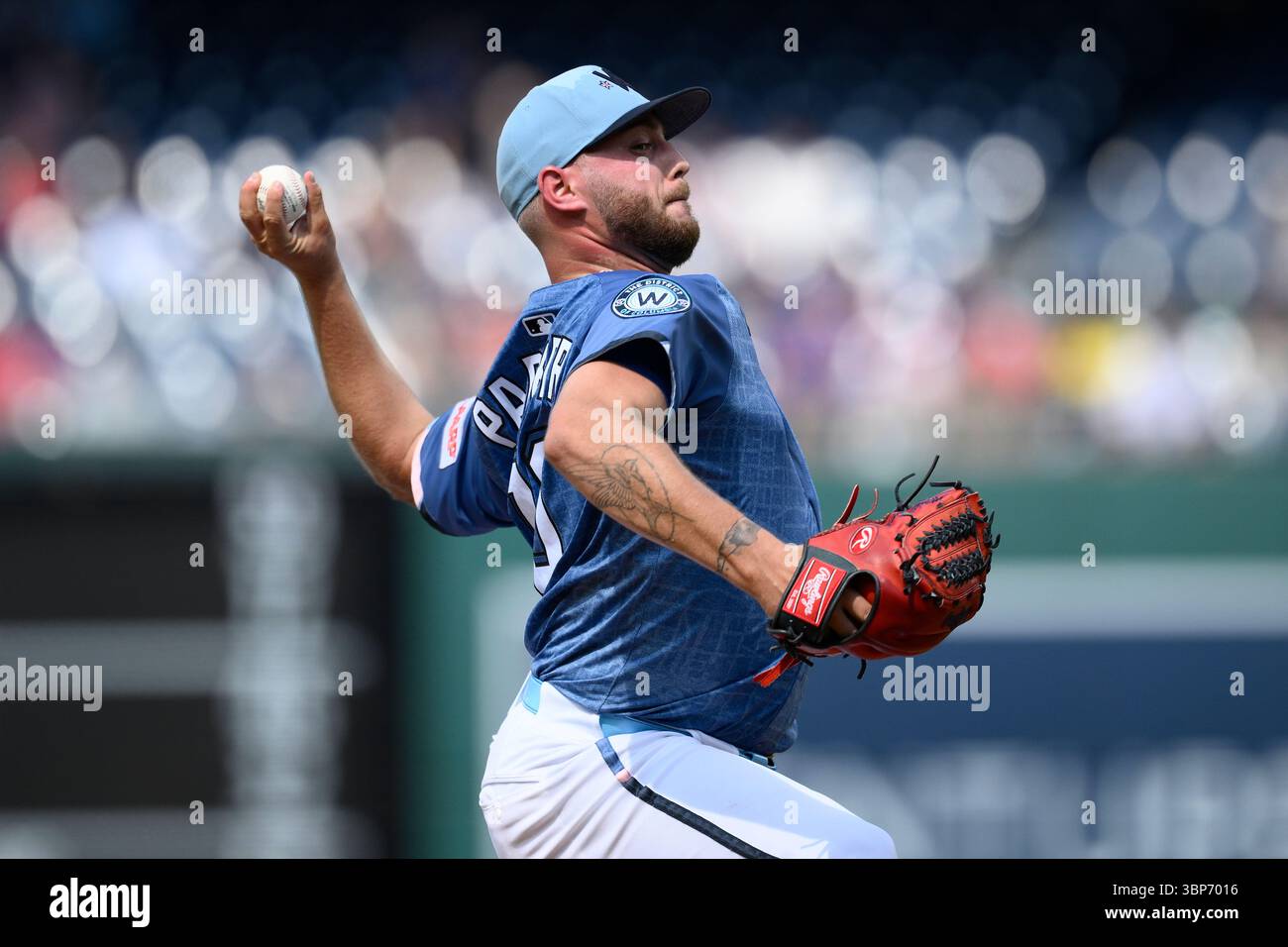 Washington Nationals Starting Pitcher Mitchell Parker 70 In Action