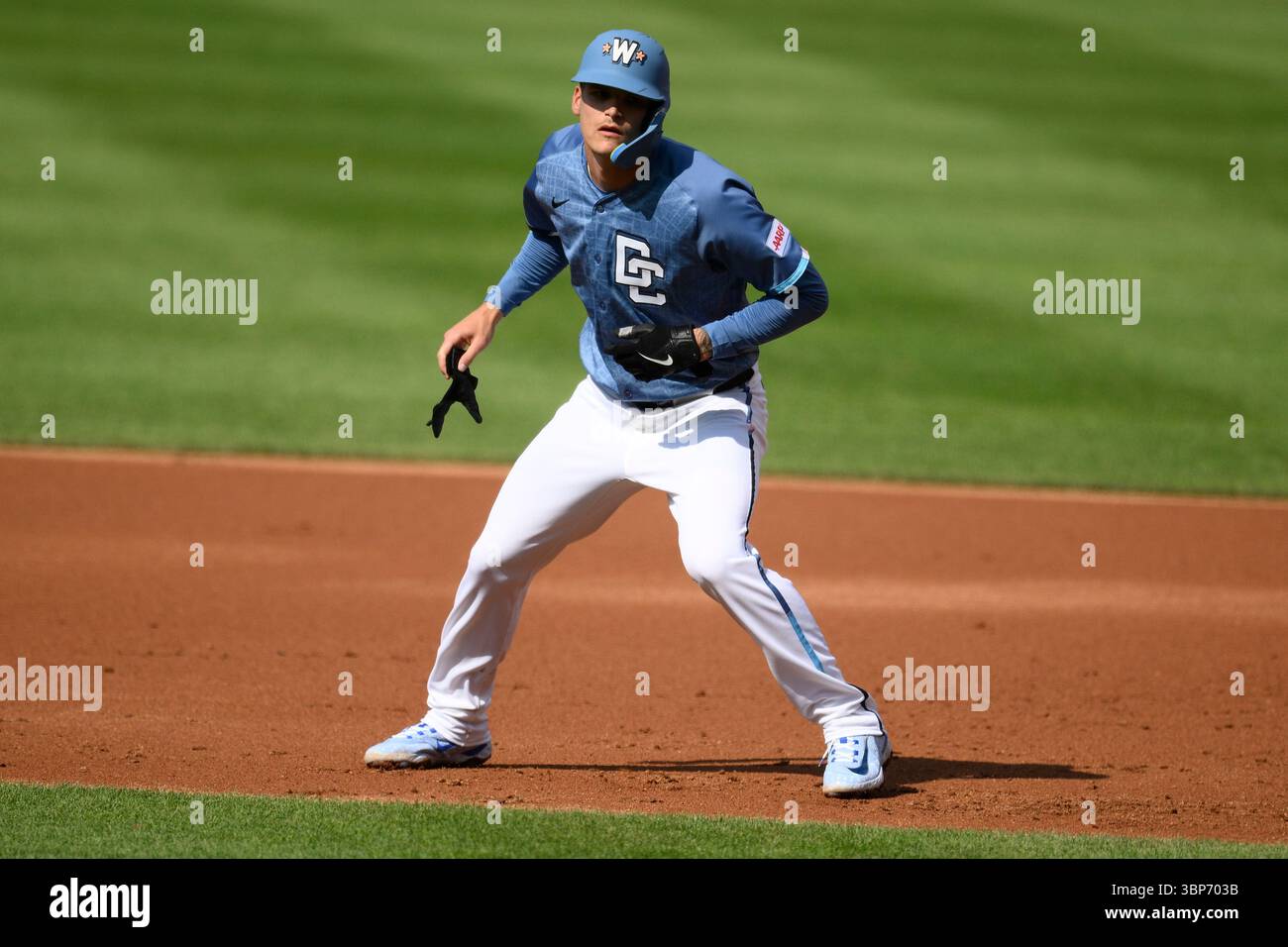 Washington Nationals' Brady House in action during a baseball game ...