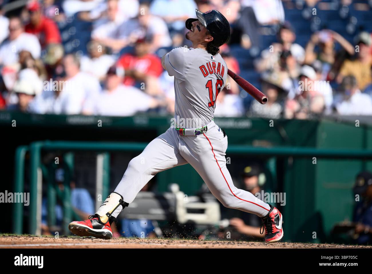 Boston Red Sox's Jarren Duran in action during a baseball game against ...