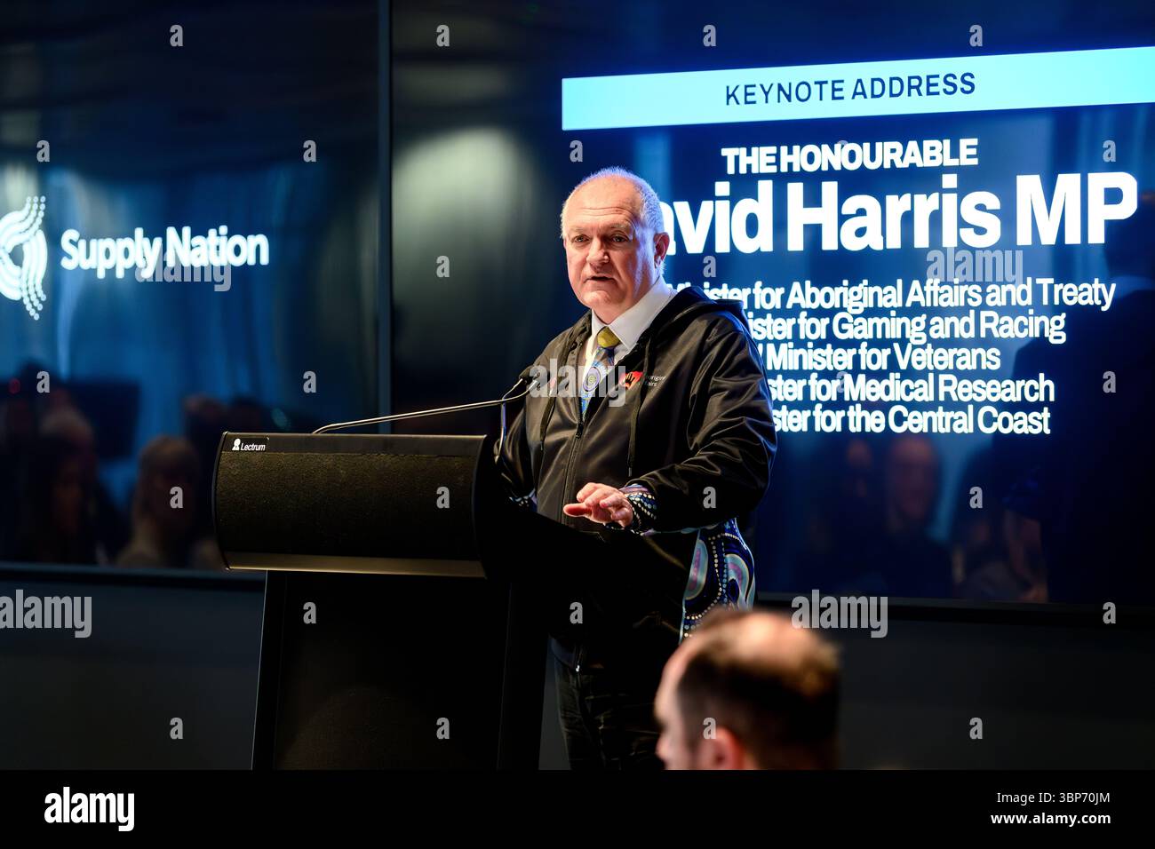 New South Wales Aboriginal Affairs Minister David Harris talks during ...