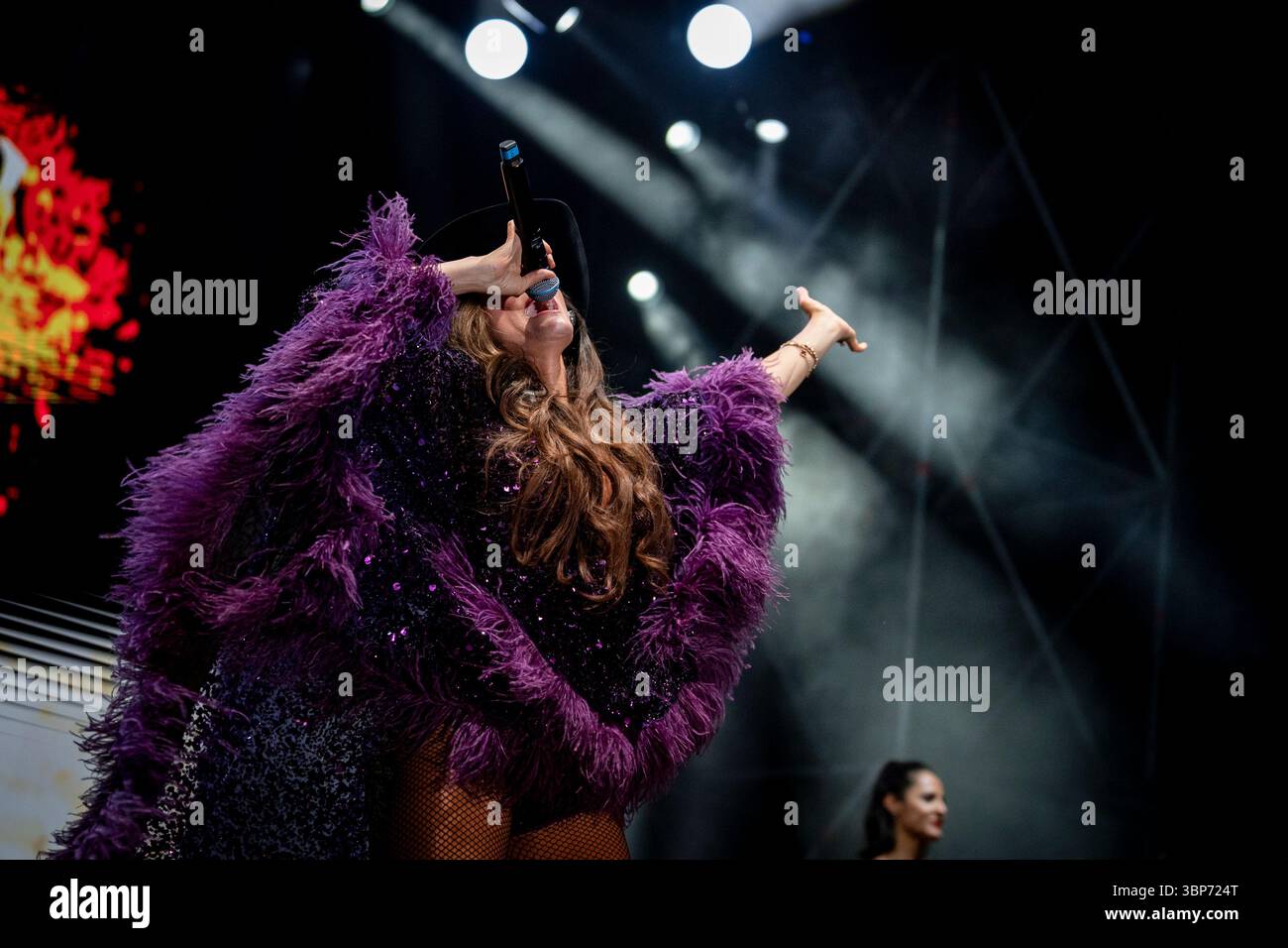 Ana Bárbara during the concert '20 years of love' at MADO 2025, on July ...