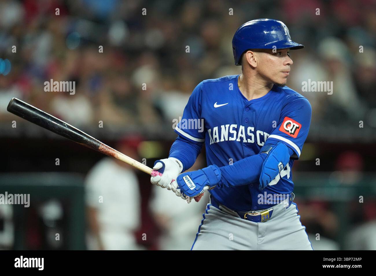 Kansas City Royals' Freddy Fermin steps in to bat against the Arizona ...