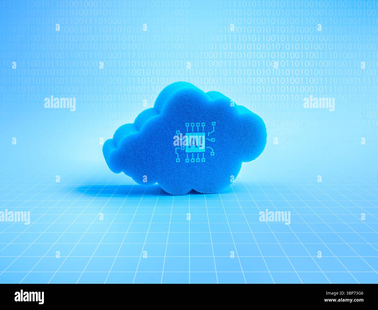 AI cloud computing infrastructure technology, digital data system storage service concept. AI ...