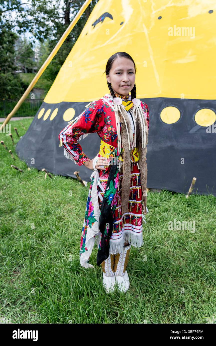 Elizabeth Hunter Little Child at Elbow River Camp during the Calgary ...