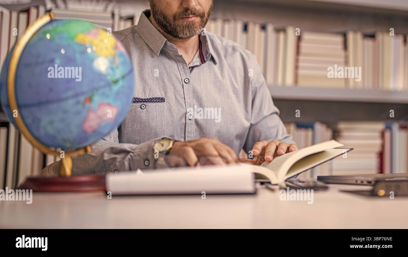 geographer teacher at school. Millennial school teacher of geography ...