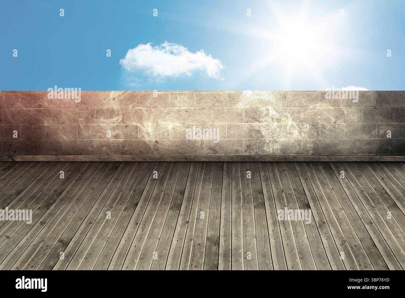 Spacious empty wooden deck hi-res stock photography and images - Alamy